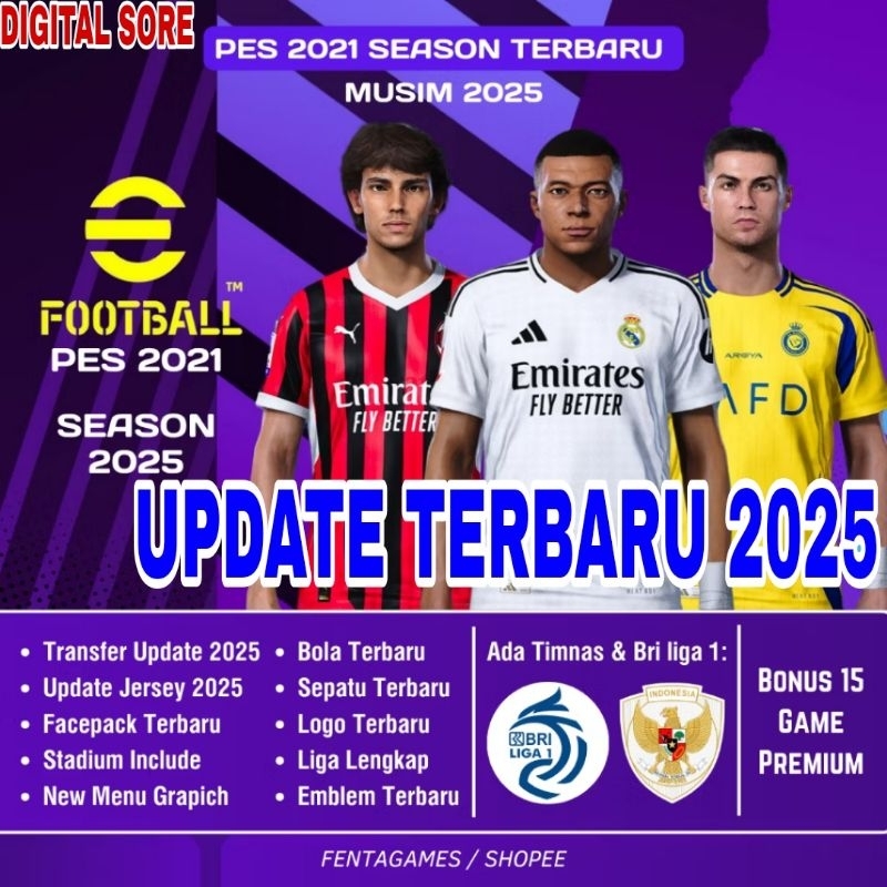 Jual PES 2021 SEASON 2025 TERBARU - PRO EVOLUTION 2021 - GAME LAPTOP ...
