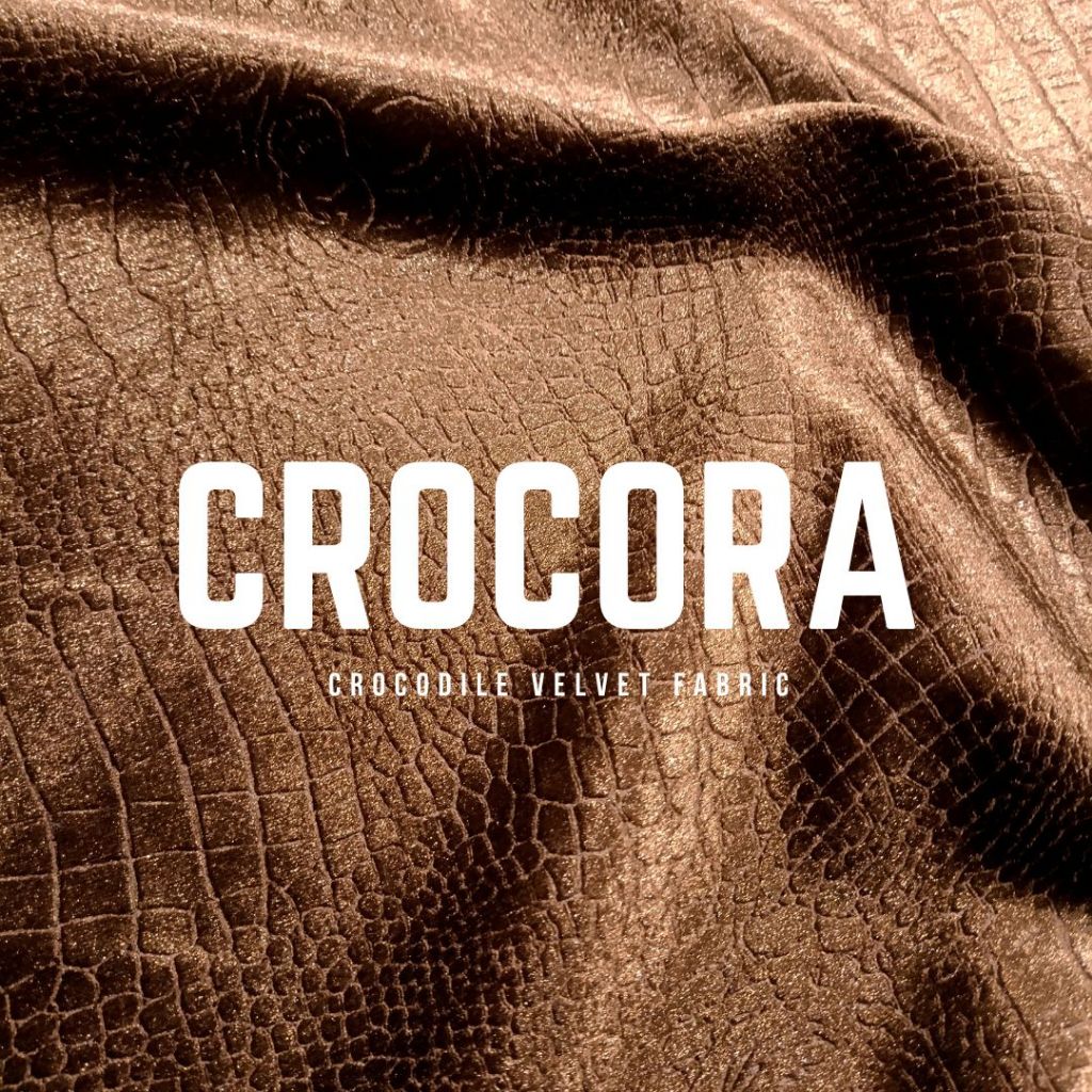 Jual CROCORA Premium Crocodile Texture Aesthetic Velvet Fabric - Bahan ...