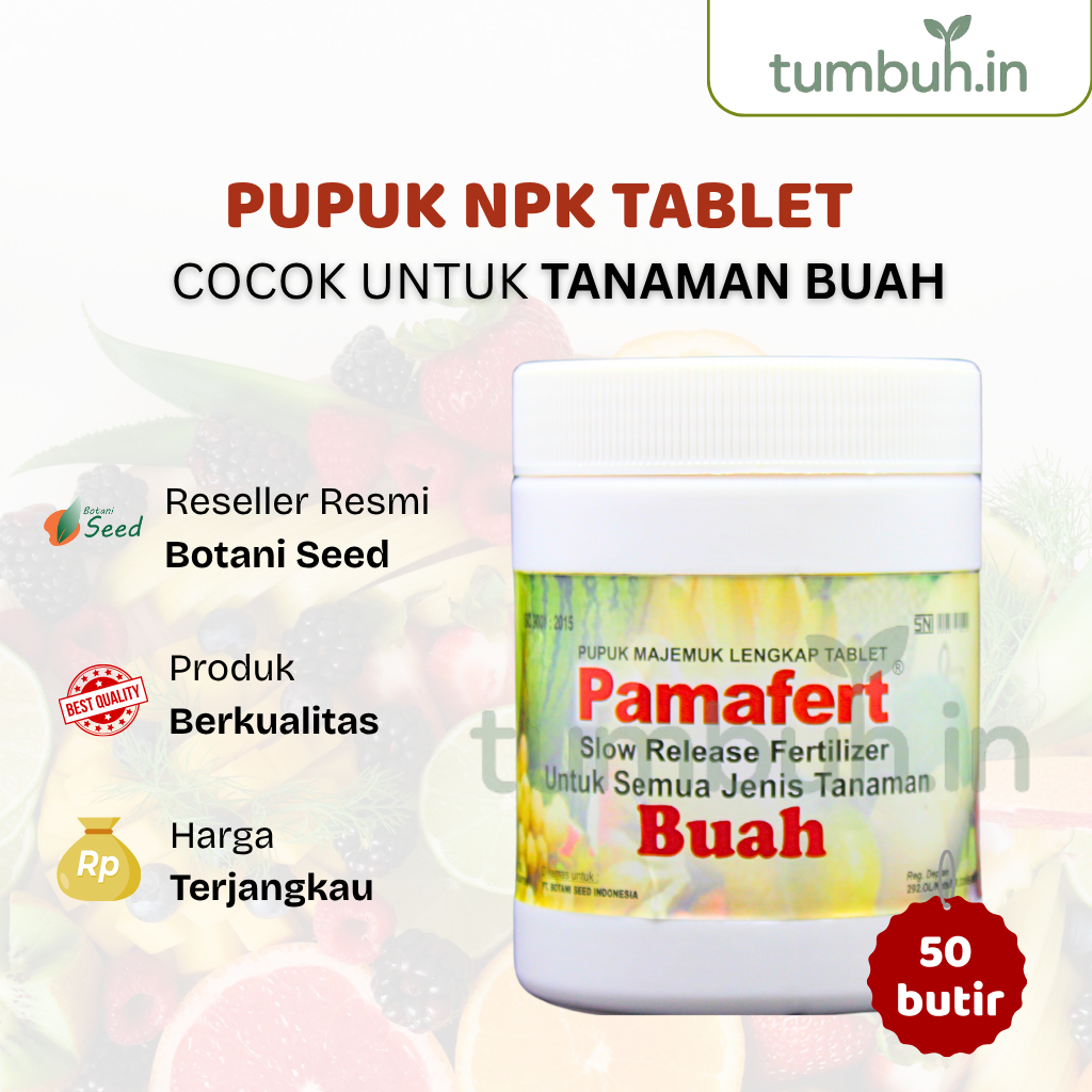 Jual PUPUK NPK TABLET PAMAFERT BUAH (Pupuk NPK Praktis untuk tanaman ...