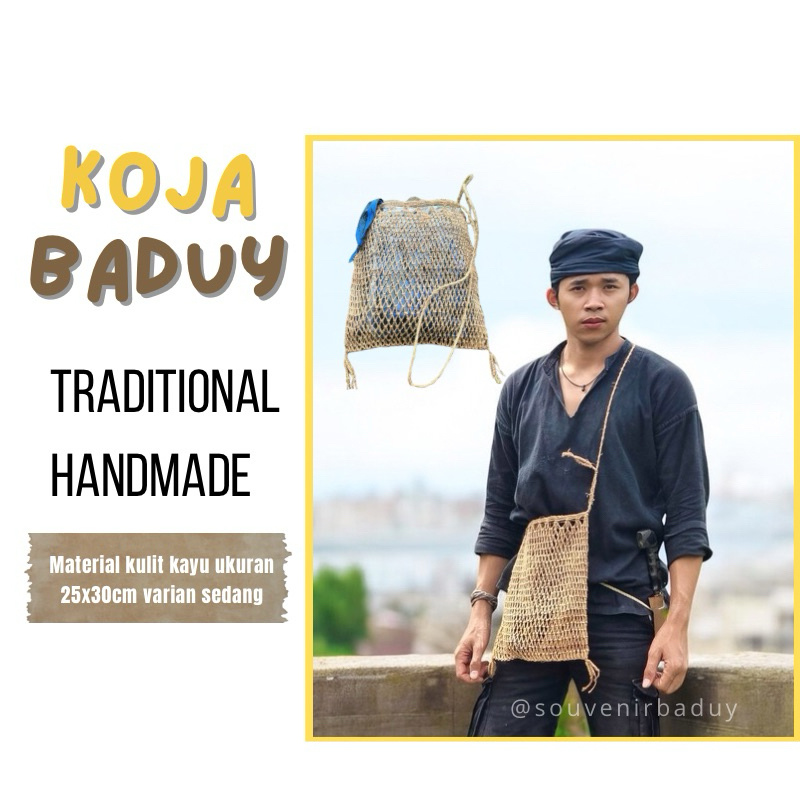 Jual Tas Koja Baduy ukuran sedang ukuran 25x30cm bahan asli | Shopee ...