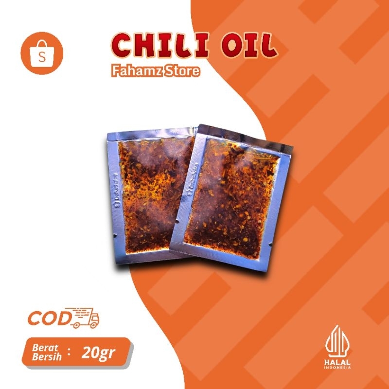 Jual Chili Oil Sachet / Minyak Cabai 20gr Halal by Fahamzstore | Shopee ...