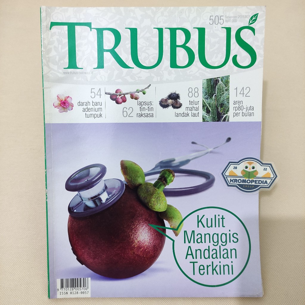 Jual (ORIGINAL) Majalah Trubus - Kulit Manggis Andalan Terkini (No.505 ...