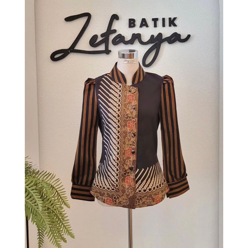 Jual atasan batik cirebon premium mix lurik | Shopee Indonesia