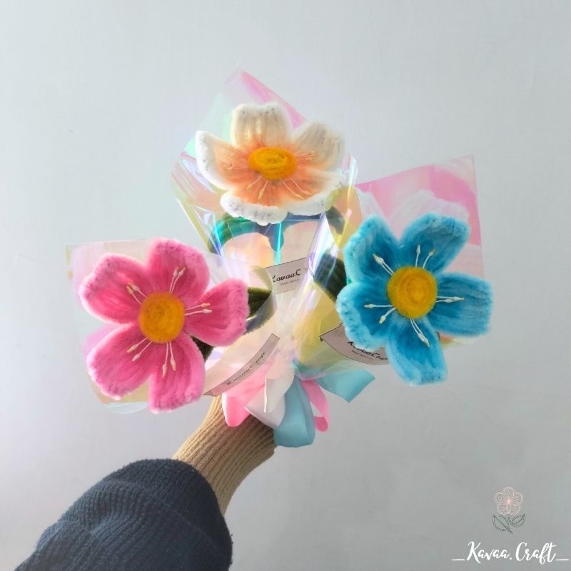 Jual Single Flower Poppy Hologram || Bunga Popi || buket wisuda ...