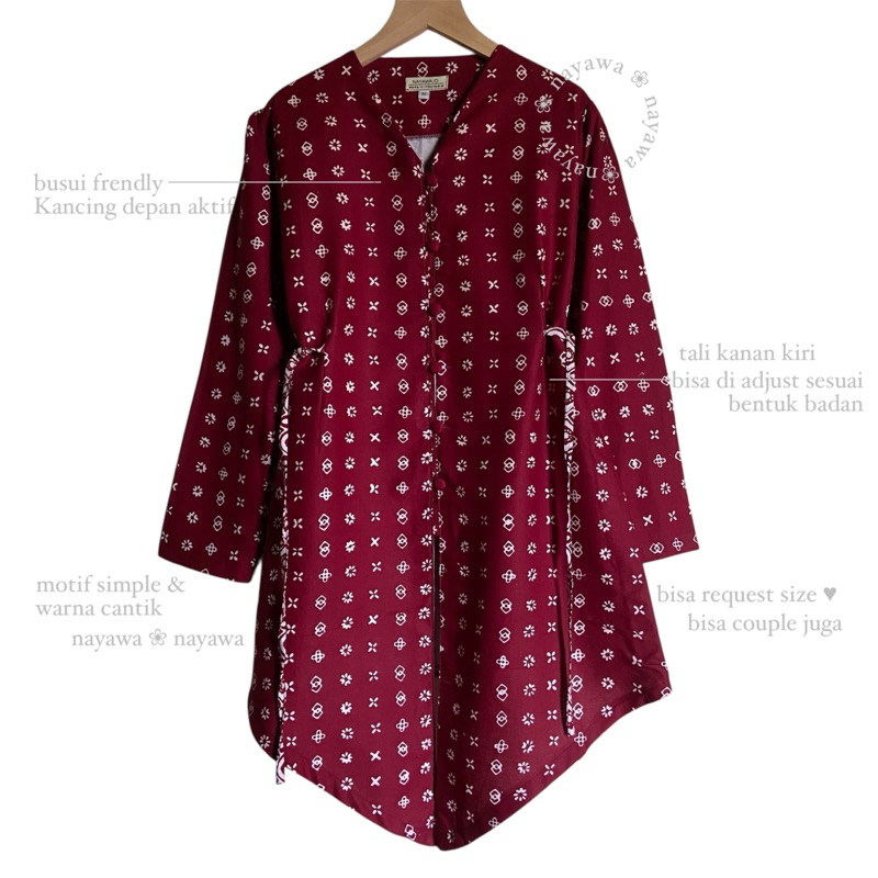 Jual Batik Nayawa Tunik Batik Kondangan Batik Model Melayu Baju Melayu ...