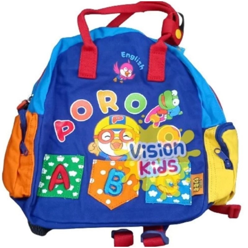 Jual TAS PORORO ABC BACKPACK BIRU | Shopee Indonesia