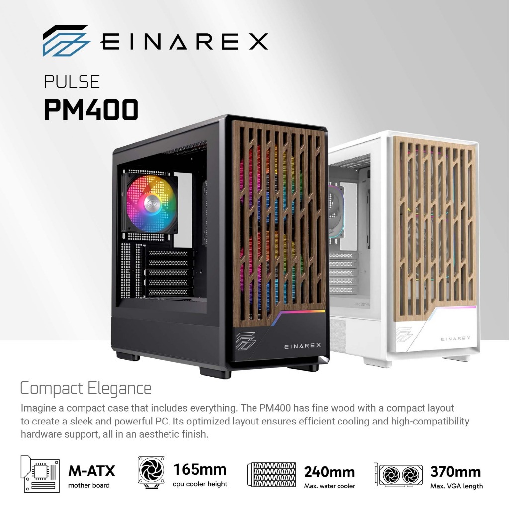 Jual Casing Einarex Pulse PM400 M-ATX Include 1 Fan | Shopee Indonesia