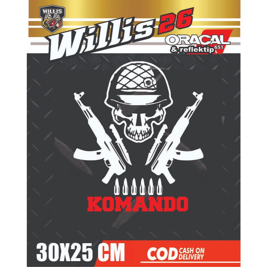 Jual Stiker Komando Army TNI | cutting menyala | Shopee Indonesia