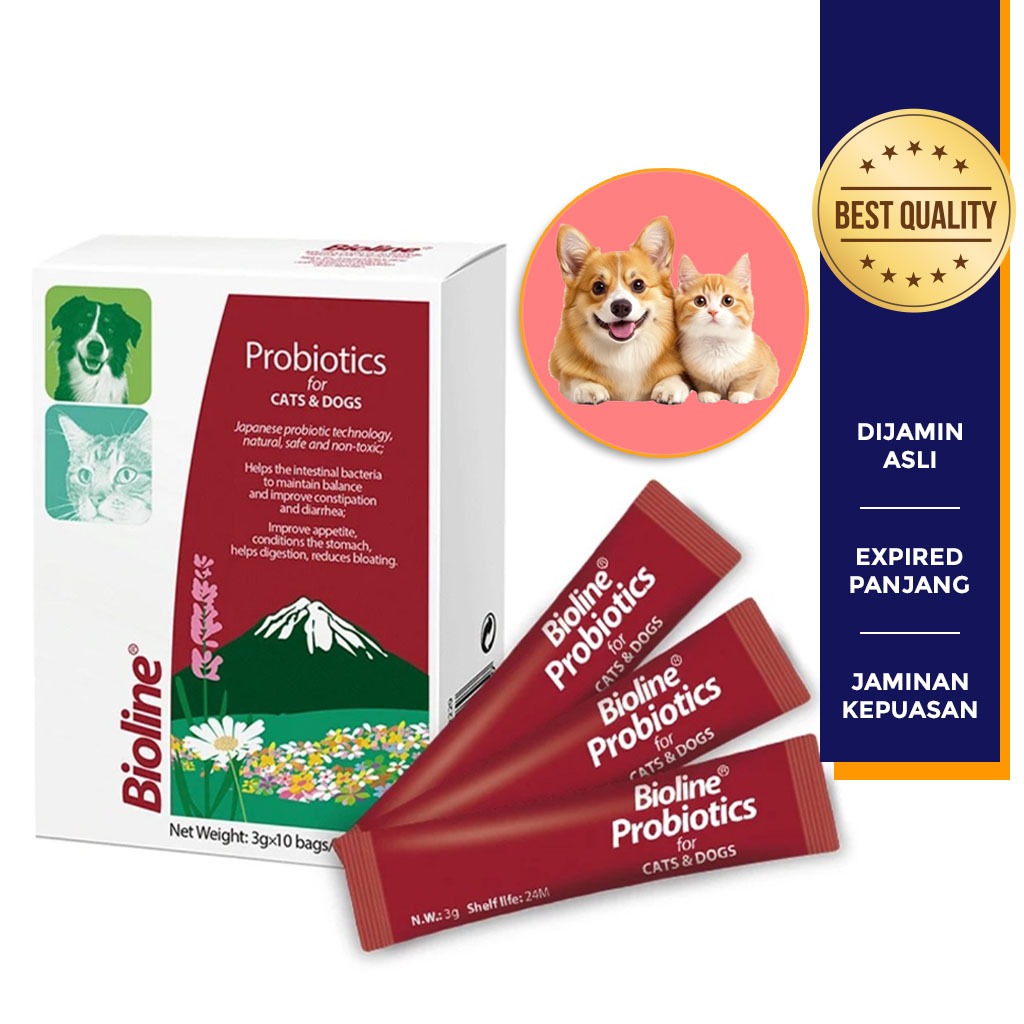 Jual Bioline Probiotic Vitamin Probiotik Kucing Anjing Diare Mencret ...