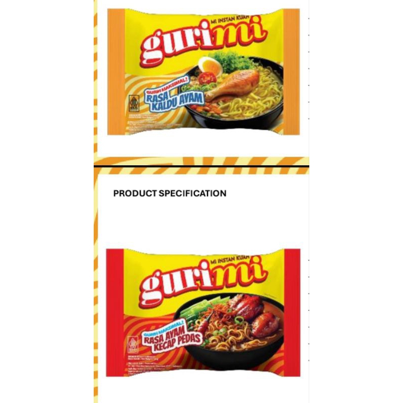 Jual (1 PCS) Mie Gurimi Rasa Kaldu Ayam & Rasa Ayam Kecap Pedas | Mie ...