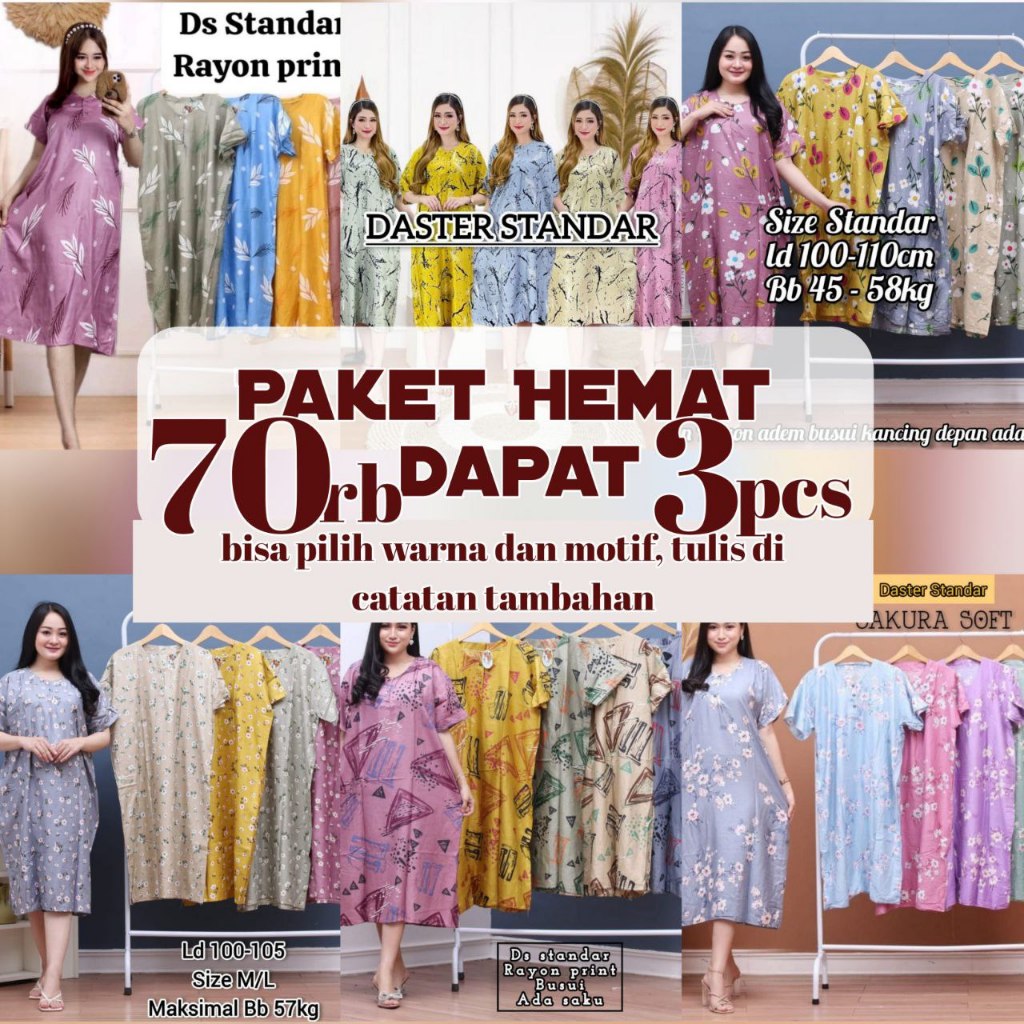 Jual PAKET HEMAT PAKET USAHA ISI 5 TERMURAH DASTER | PIYAMA | HOME ...