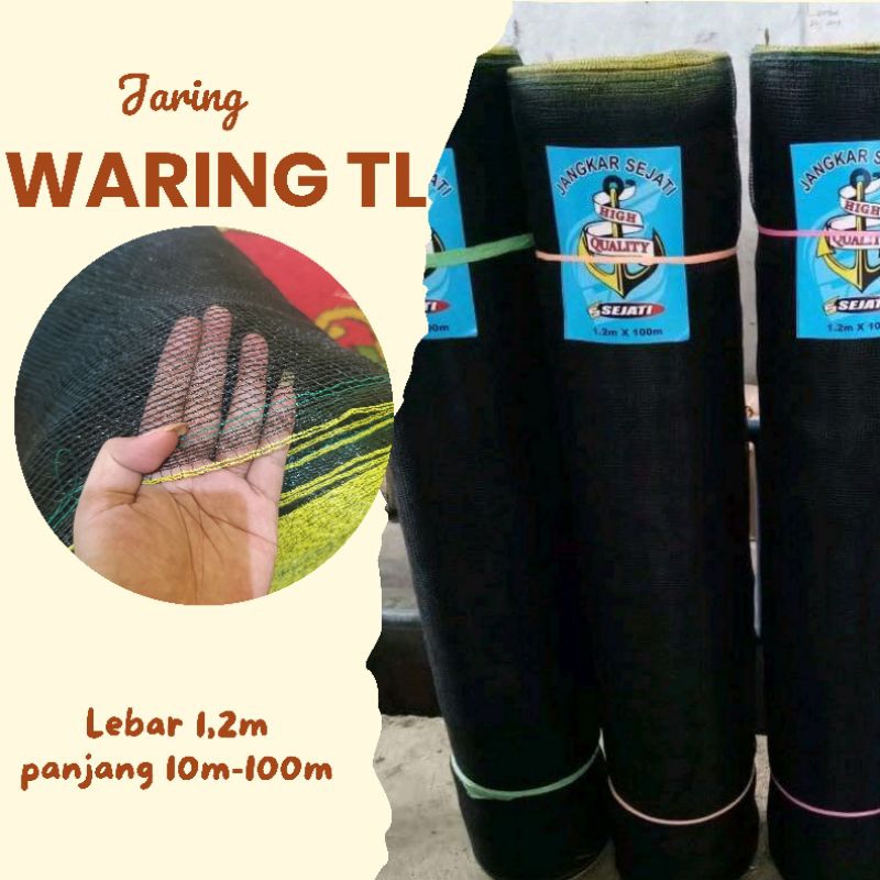 Jual pagar jaring waring hitam TL singel panjang 50m x lebar 1,2m cocok ...