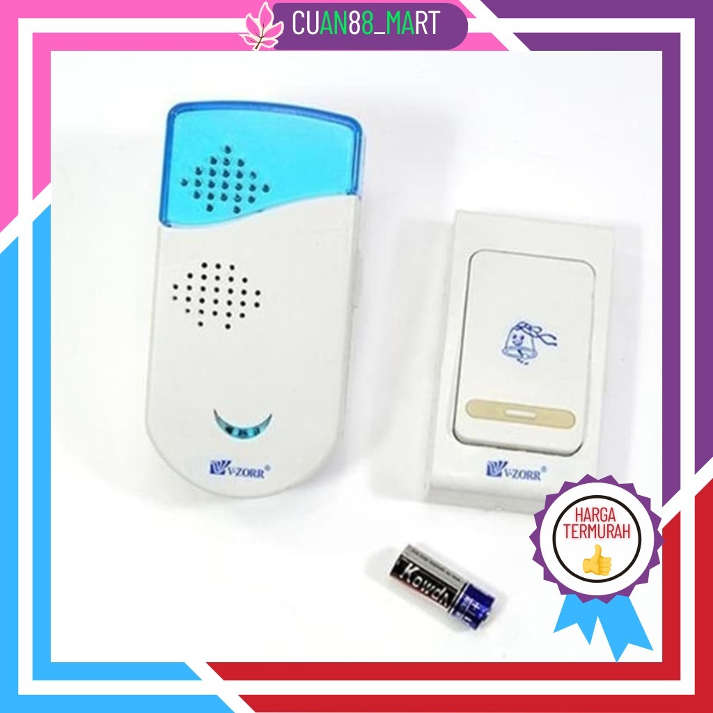 Jual 【COD】【TERMURAH】Bel pintu rumah wireless bell door 32 musik tanpa ...