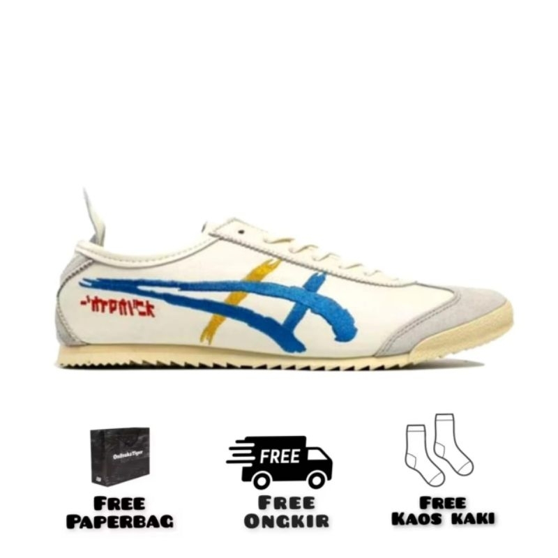 Jual Sepatu 0nitsuka Tiger Mexico 66 Nippon Made Kabuki White Blue Yellow | Shopee Indonesia