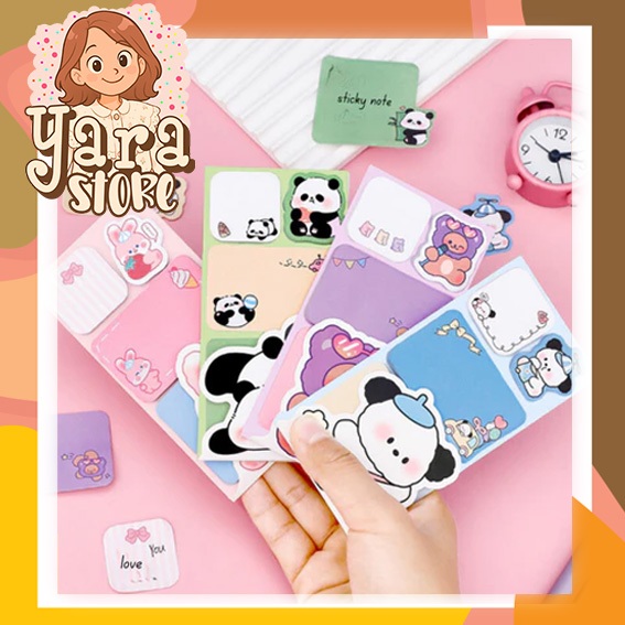 Jual Sticky Notes 4 in 1 Total 100 Lembar Kertas Catatan Tempel Motif ...