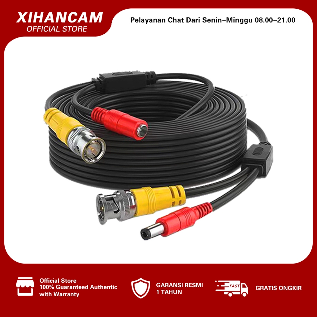 Jual XIHANCAM Kabel CCTV BNC Video 18M Kabel Jack BNC Dan DC Power ...