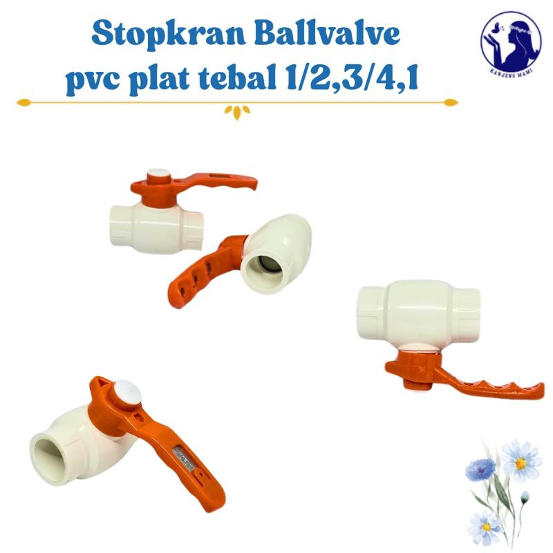 Jual Stop Kran/ Ball Valve PVC TEBAL PLAT BESI 1/2" 3/4" 1" DINASTY | Shopee Indonesia