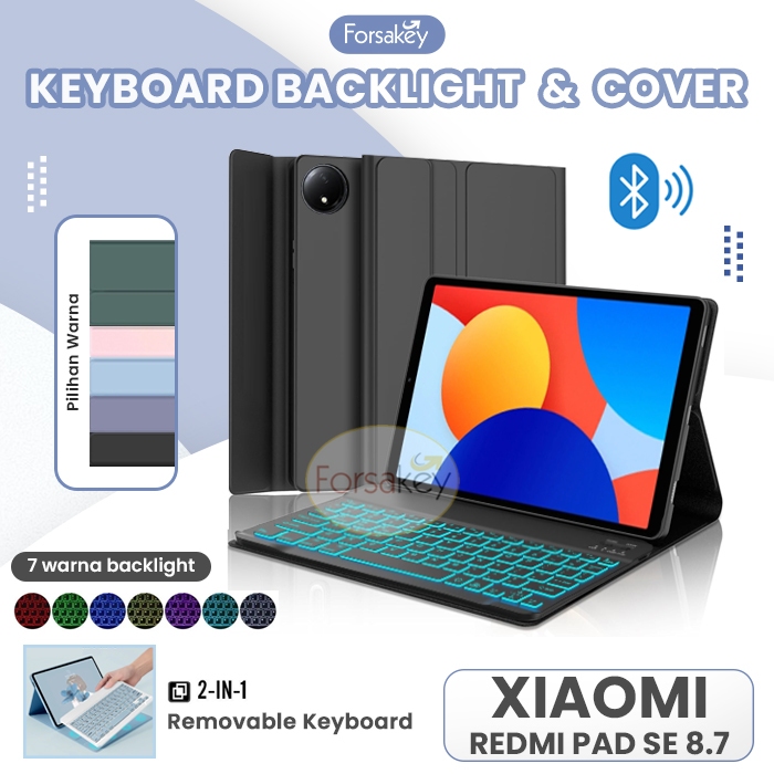 Jual ( CASE + KEYBOARD BACKLIGHT ) Xiaomi Redmi Pad SE 8.7" 8.7 Inch ...