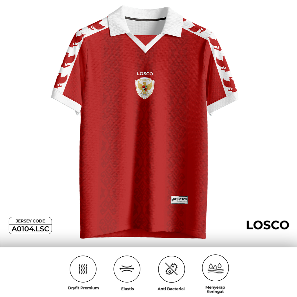 Jual LOSCO - Jersey Vintage Timnas Indonesia / Jersey Retro Timnas ...