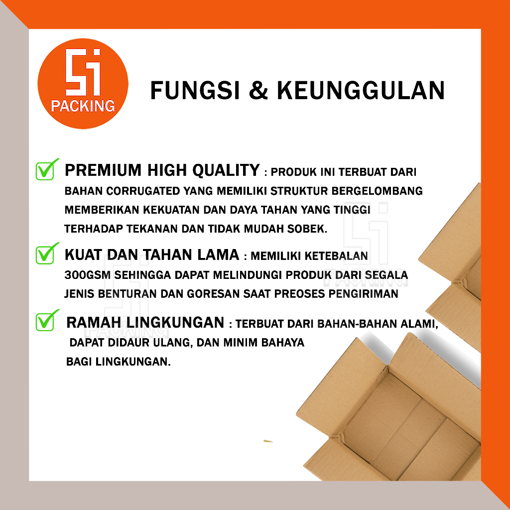 Jual Kardus Packing Karton Box 17x9x6 cm Dus Single Layer Coklat Polos ...