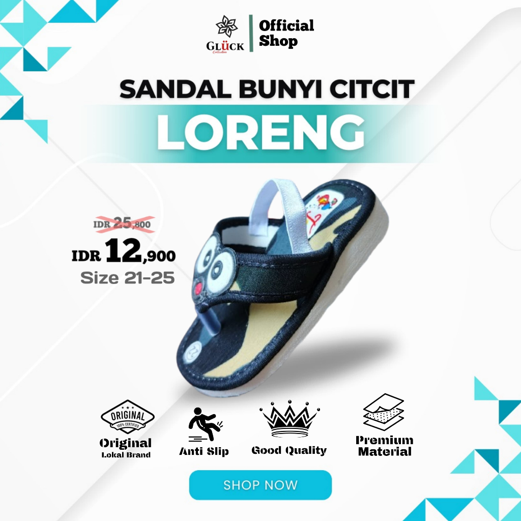 Jual Gluck - Sandal Baby Bunyi Loreng Cit cit Army Anak Laki laki 1 ...