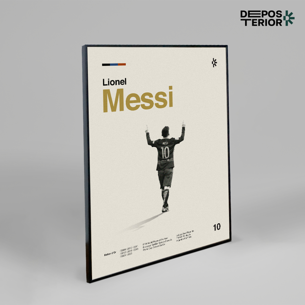 Jual Poster Frame Bola Lionel Messi | Shopee Indonesia