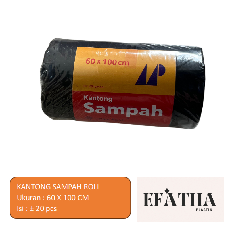Jual KANTONG SAMPAH PLASTIK HD ROLL HITAM 60x100 (isi 20 pcs)/TRASH BAG PREMIUM | Shopee Indonesia