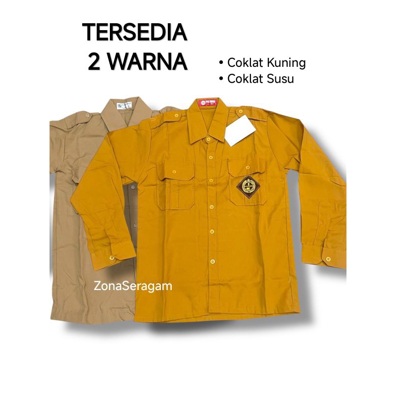 Jual SERAGAM Sekolah Pramuka Penggalang Saku 2 Lengan Panjang Putra Putri SD SMP SMA Pembina ...