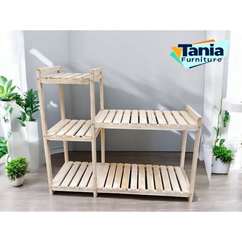 Jual Rak Tv 5 susun aesthetic/Rak kayu 5 susun/Rak dispenser 5 susun ...