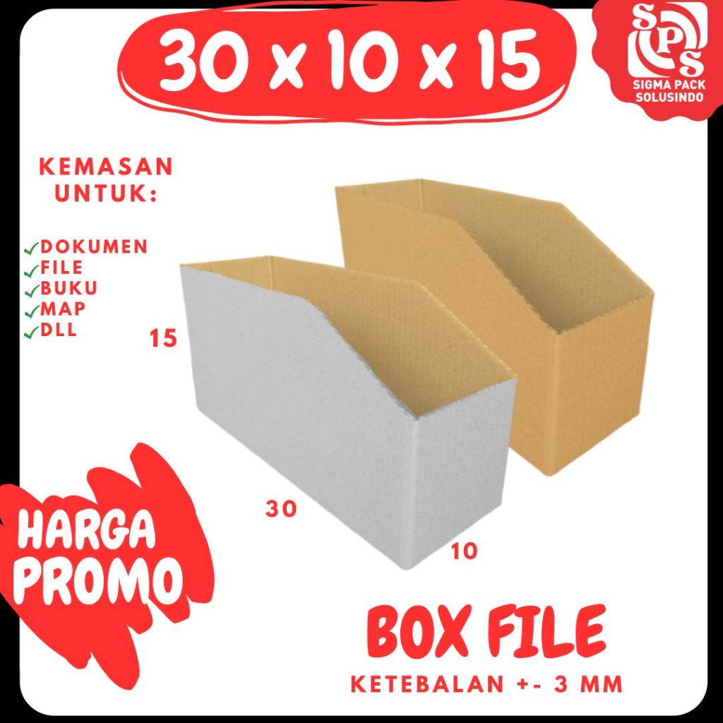 Jual Box File 30x10x15 Folder Map Box Bin Arsip Storage Box Bin Box ...