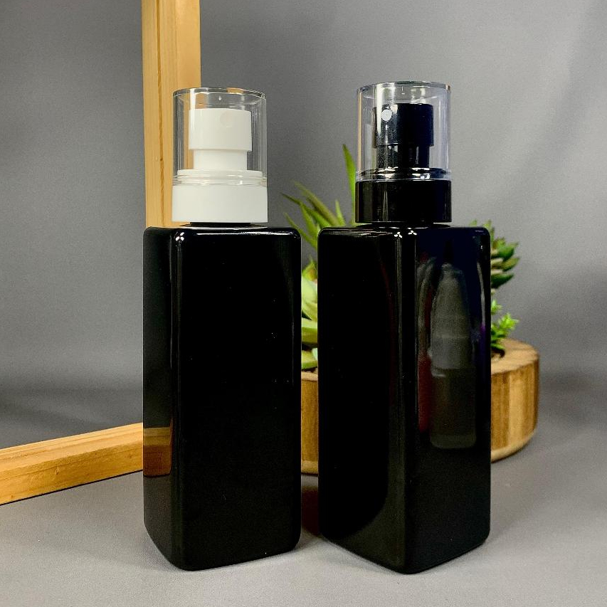 Jual Botol Spray 250 Ml Kotak - Botol Pet 250 Ml Kotak Hitam - Tutup Spray Big Full Cap / Botol ...