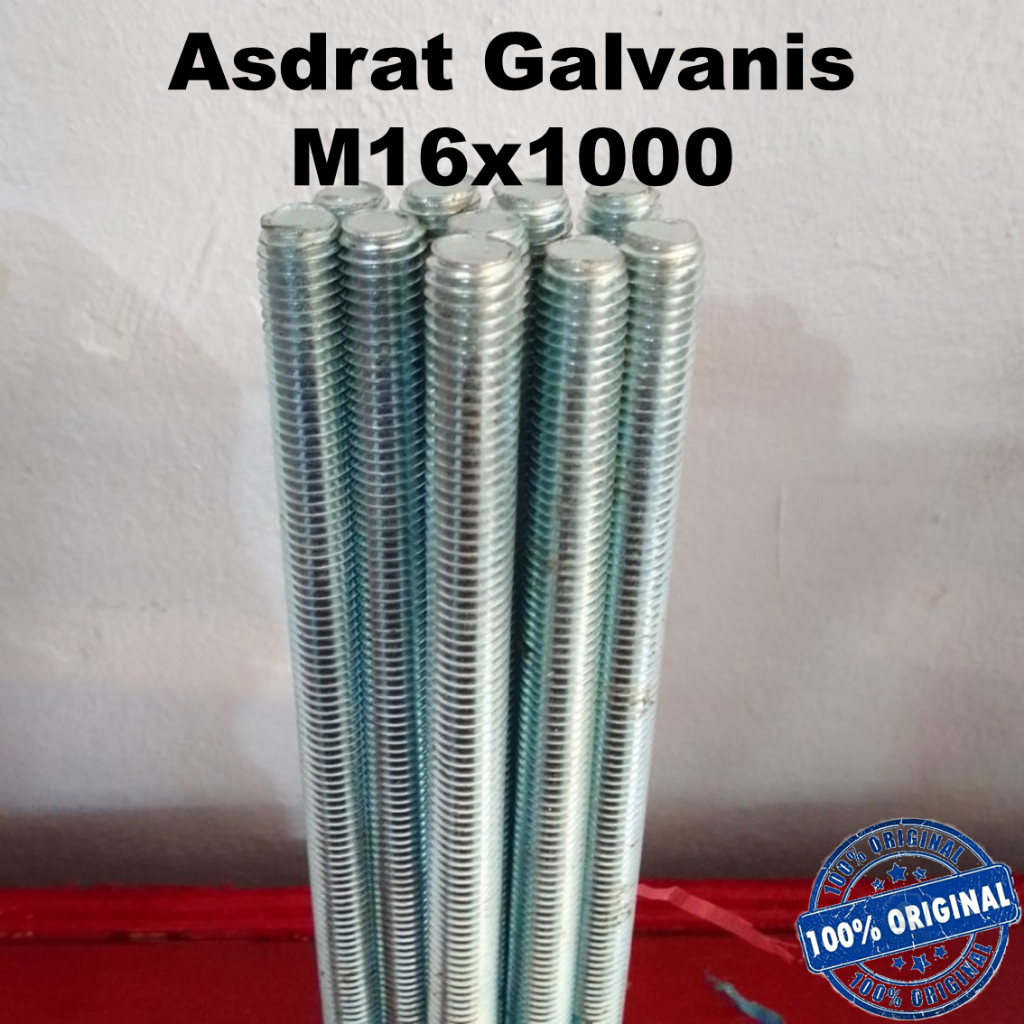Jual Asdrat Galvanis M16X1000 - BDM | Asdrat / Long drat / Stud bolt ...