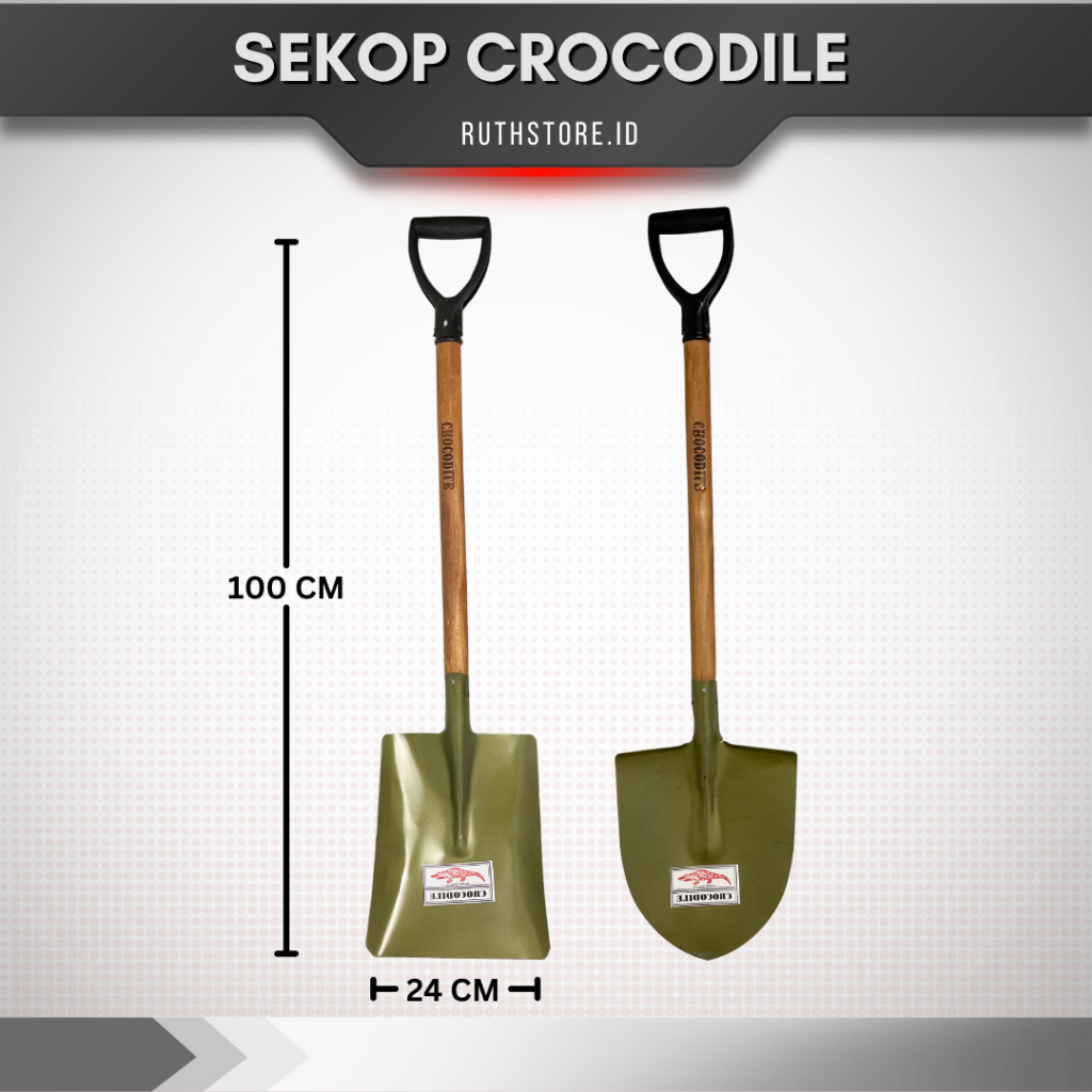 Jual Crocodile Chillington Sekop Pasir Lancip dan Persegi/Papak Gagang ...