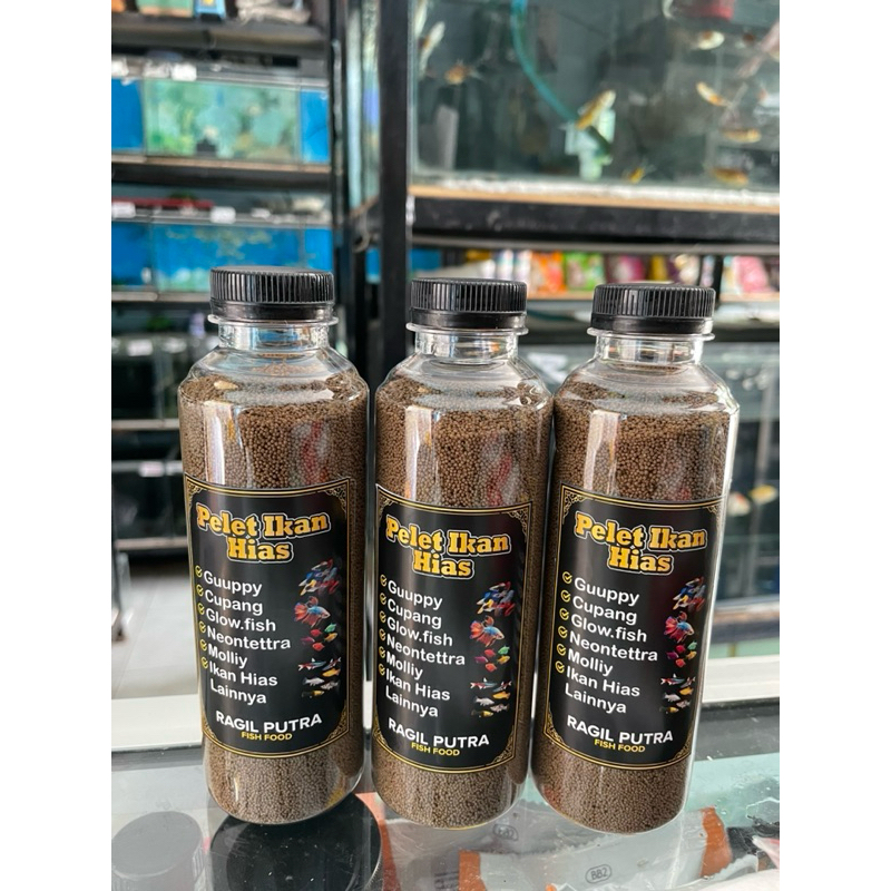 Jual Pelett ikan hiias PF 500. berat 140gram (dalam Botol 250M.L) cocok ...