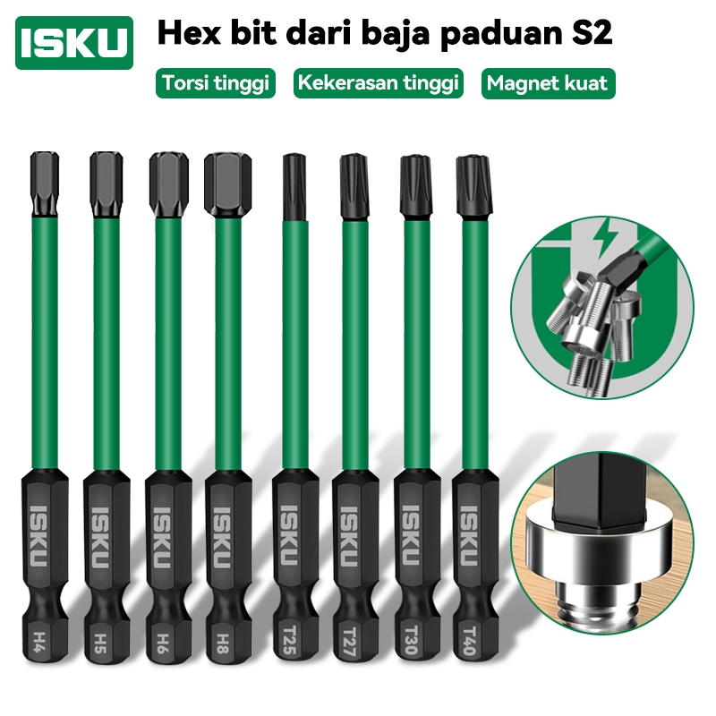 Jual ISKU Mata Obeng Magnetic kunci L Hex Key Baja S2 Set | Shopee ...