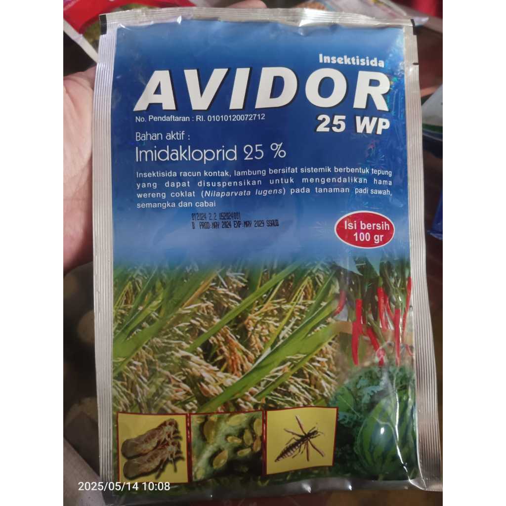 Jual Insektisida Avidor imidakloprid 25 wp insektisida hama kutu-kutuan ...