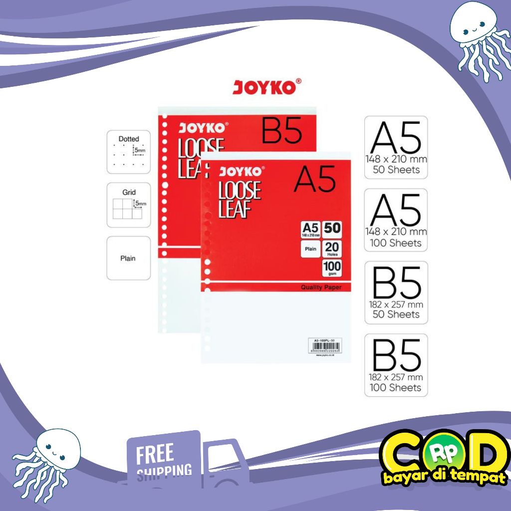 Jual Loose Leaf Kertas Isi File Binder Joyko | Shopee Indonesia
