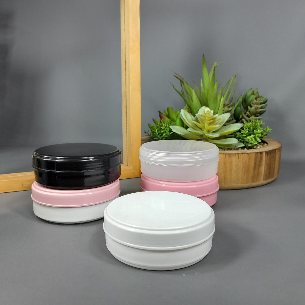 Jual Pot Lulur 100 gram / Pot Pomade / Pot Gatsby / Pot Plastik Hitam ...