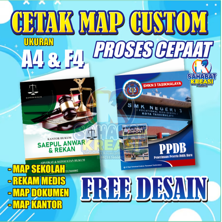 Jual Map Folder, stop map custom , Map Rekam Medis, Map Sekolah, Map ...