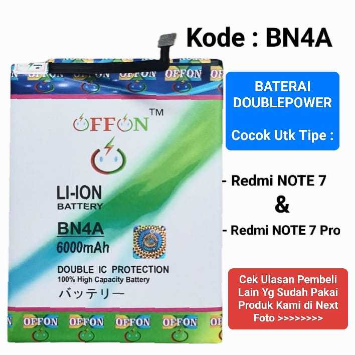 Jual Baterai Double Power Redmi Note 7 BN4A Note 7 Pro Batre Battery ...