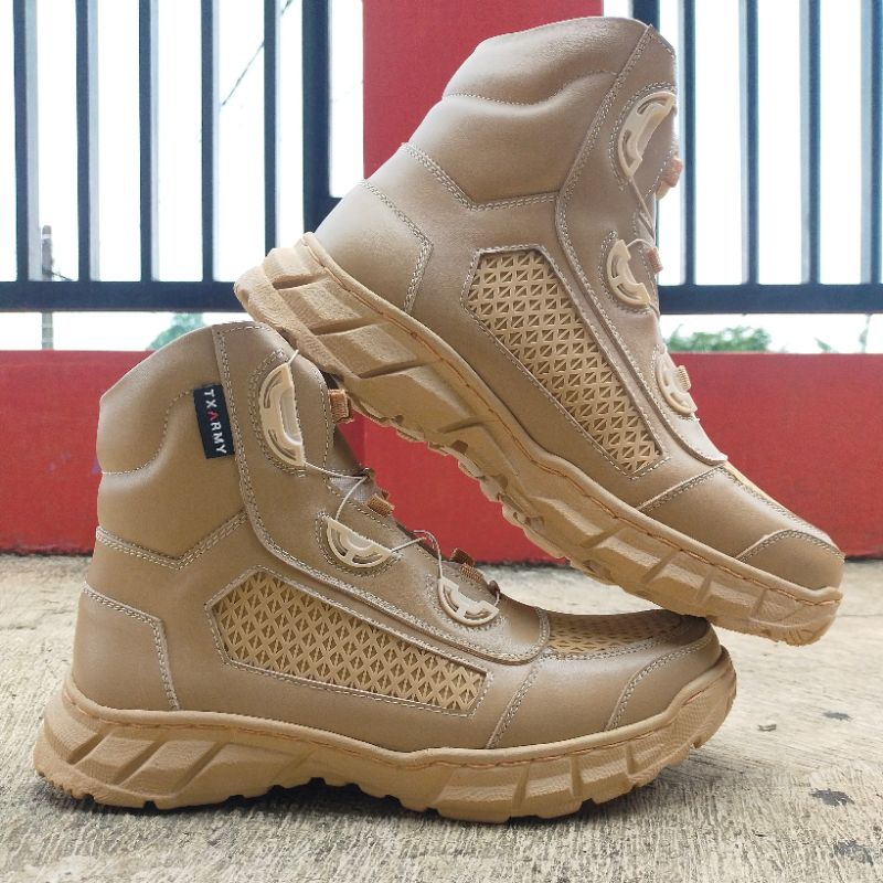 Jual Sepatu Boots PDL Tali Putar Untuk Satpol PP Kemhan Riding Touring ...