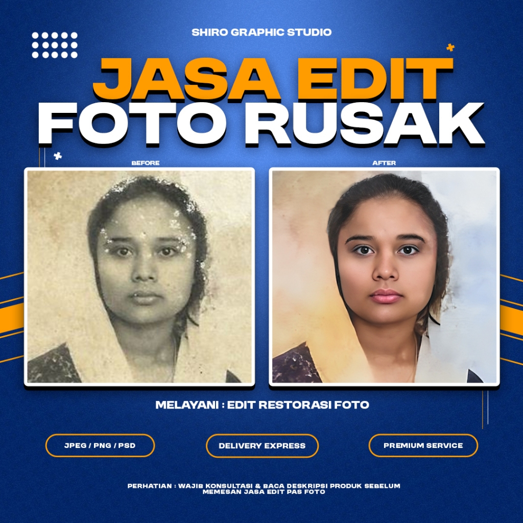 Jual Jasa Restorasi Foto Rusak / Foto Lama / Hitam Putih Jadi Berwarna ...