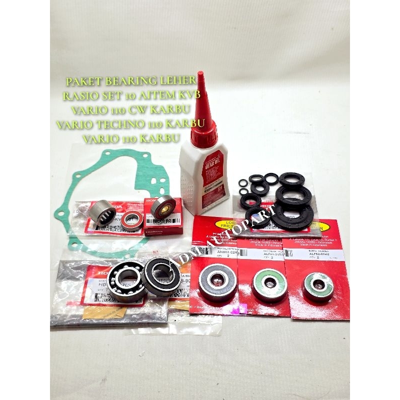 Jual BEARING LEHER RASIO SET 10 AITEM KVB VARIO 110 KARBU VARIO 110 CW ...