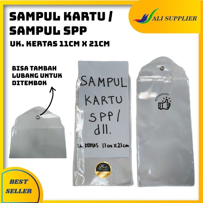 Jual SAMPUL PLASTIK MIKA SPP TEBAL PELINDUNG KERTAS DOKUMEN MURAH 11,5x22cm MAP KERTAS SPP ...