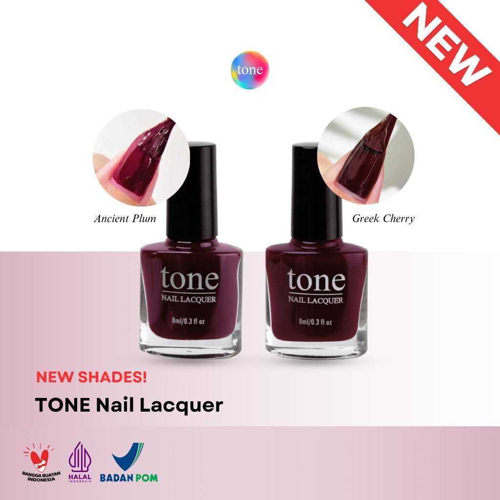 Jual KUTEK TONE Greek Cherry Ancient Plum Nail Polish NO PELL OFF Cat ...