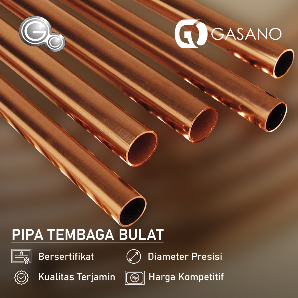 Jual Pipa Tembaga GASANO 8MM x 1MM x 5.8M - GCI Sutindo | Shopee Indonesia