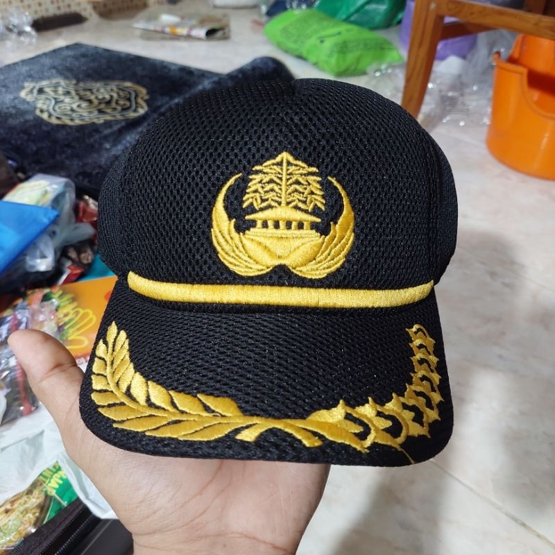 Jual Topi ASN PREMIUM / TOPI KHAKI PNS / TOPI PNS COKLAT / Topi KORPRI ...