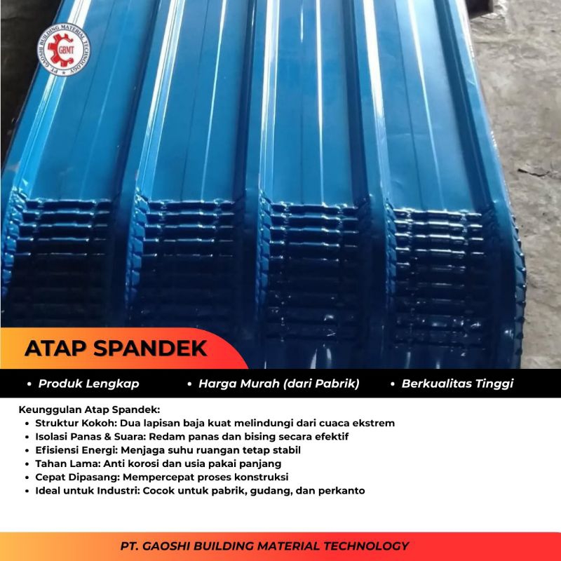 Jual Atap Spandek/ Atap Spandek Galvalum Anti Karat/ Spandek Baja ...
