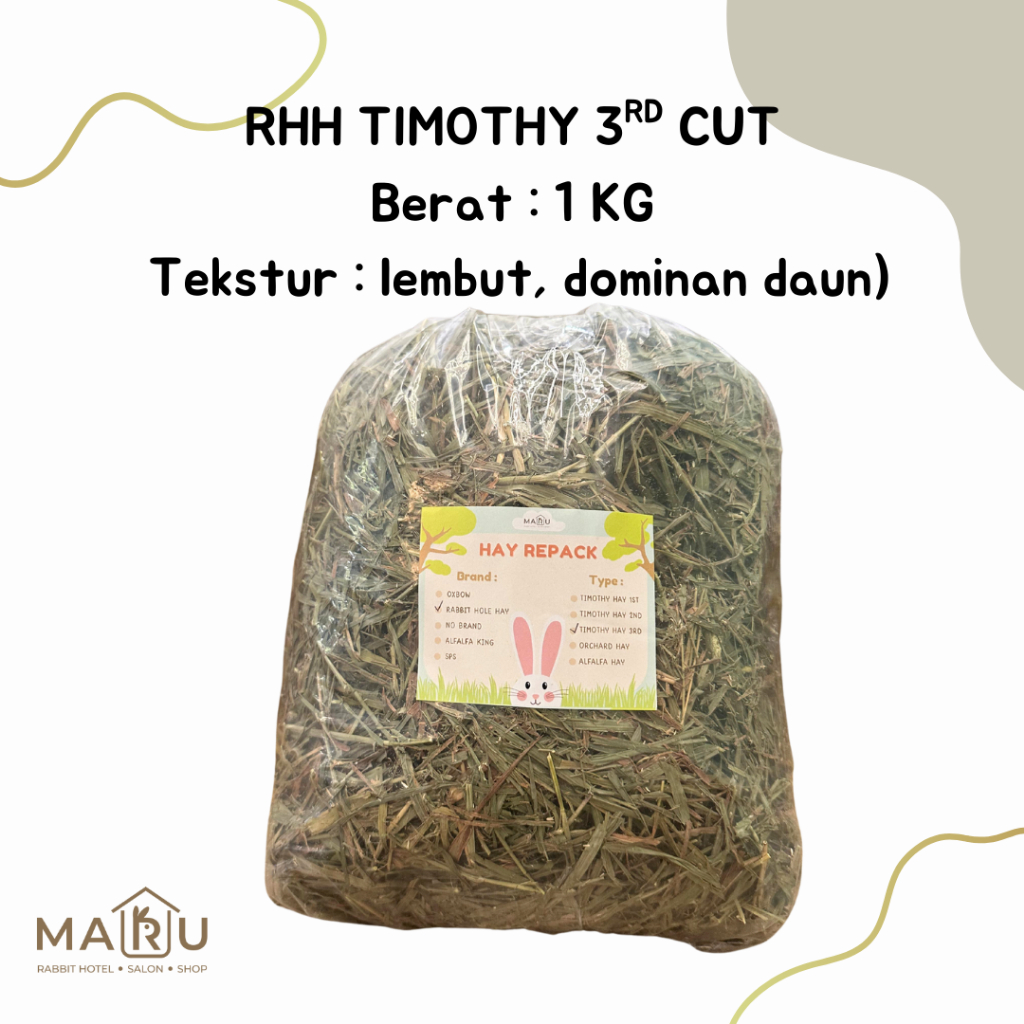 Jual RABBIT HOLE HAY - RHH REPACK TIMOTHY HAY 1KG | Shopee Indonesia