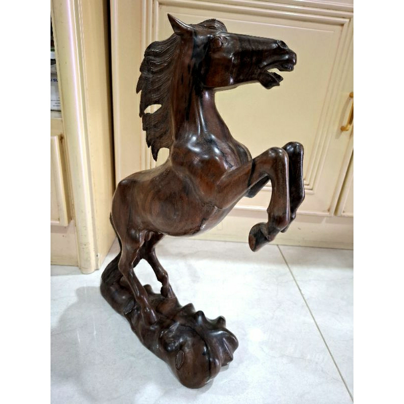 Jual Patung Kuda Kayu/ Patung Kuda Kayu Berdiri/ Hiasan Patung Kuda ...